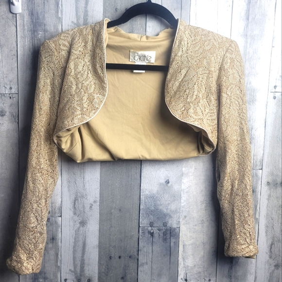 Cache | Tops | Vintage Cache Gold Shrug | Poshmark